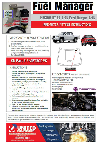 United Fuel | Shop Online | Products | Fuel Manager | FORD RANGER 3 0L ...