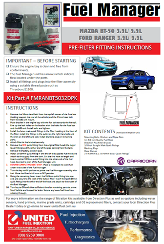 United Fuel | Shop Online | Products | Fuel Manager | FORD RANGER 3 2L ...
